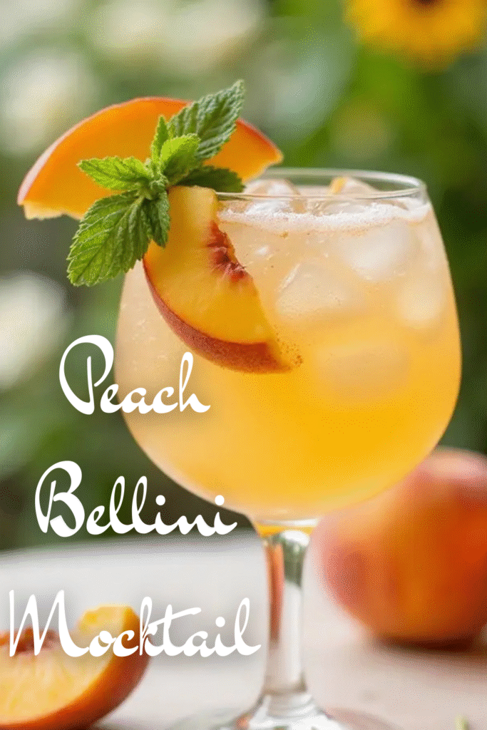 Peach Bellini Mocktail: A Fruity and Bubbly Treat for Hot Days - Yum Dinner