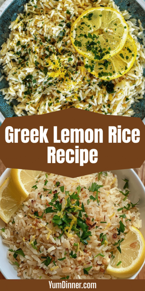 Greek Lemon Rice Recipe – Bright, Zesty & Easy to Make - Yum Dinner